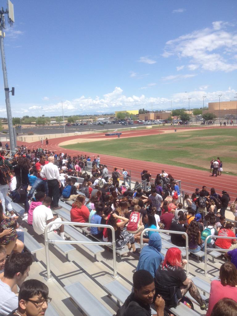 BREAKING: Desert Edge HS students being evacuated to football field ...