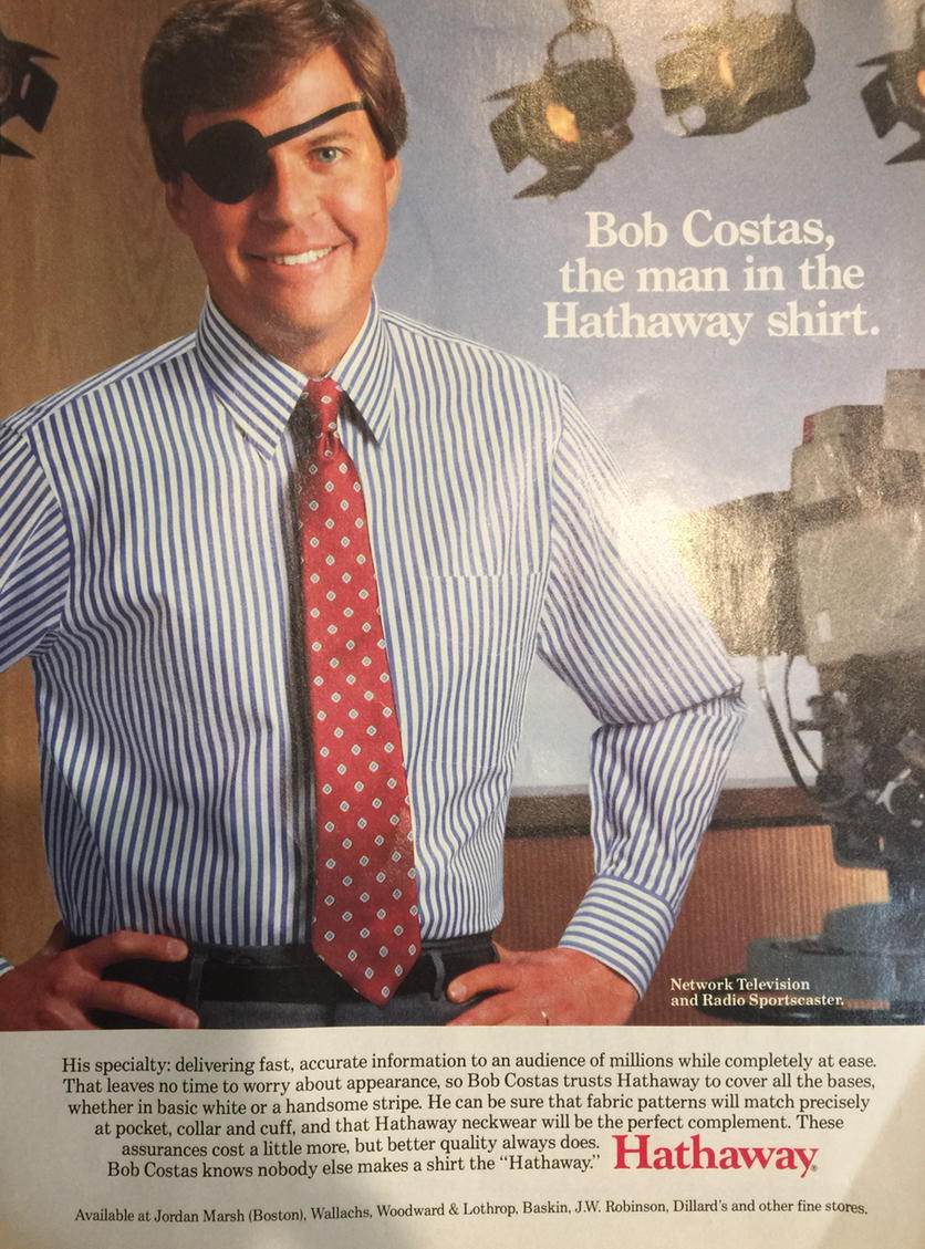 Bob Costas Pink Eye Patch