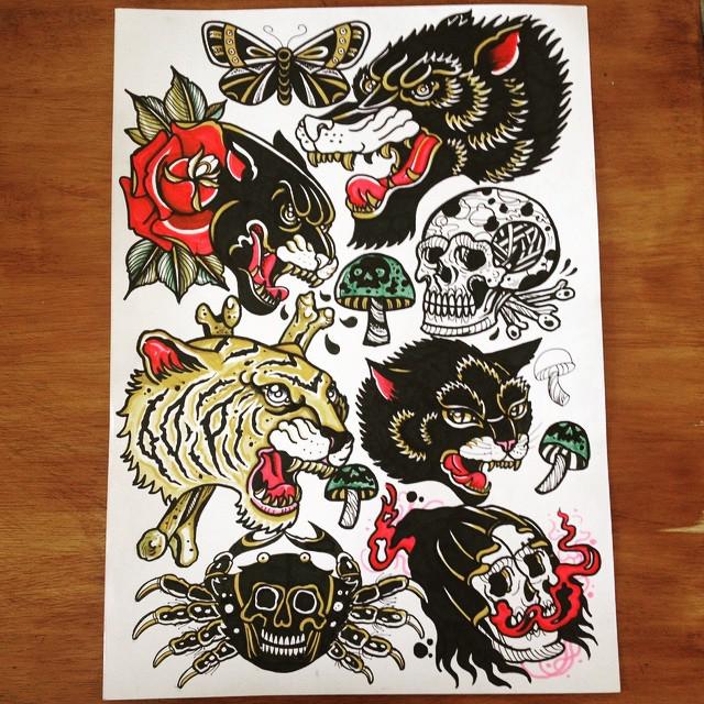 Sailor Jerry Wolf Sheet