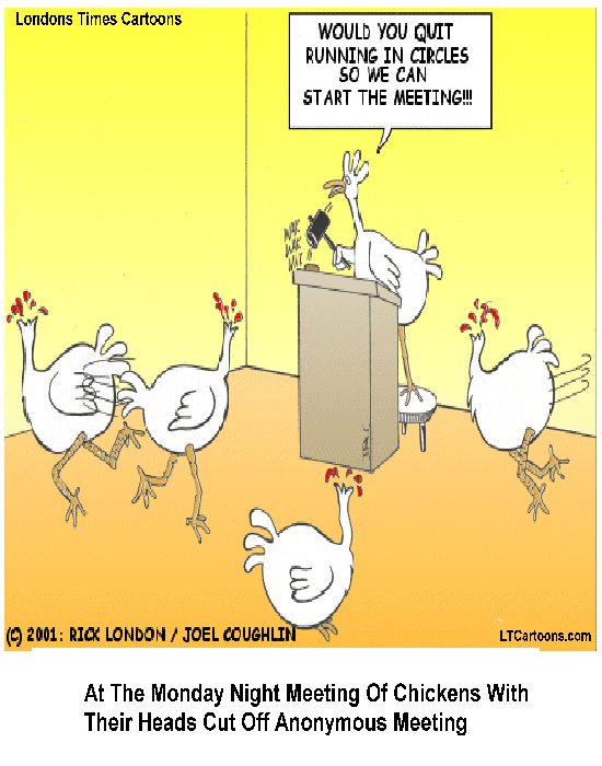 Cartoon Chicken Head Cut Off