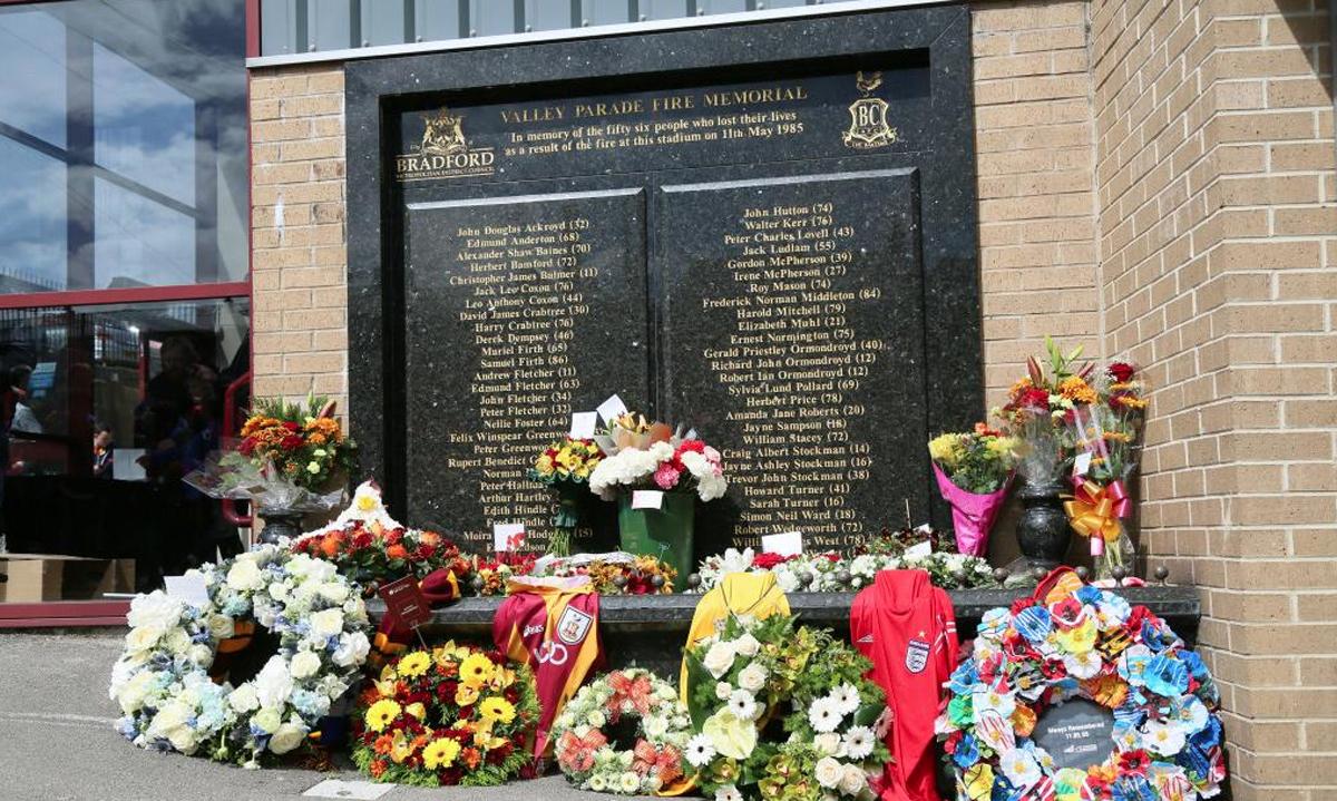 Sporting world unites to remember 56 Bradford City fire victims ...