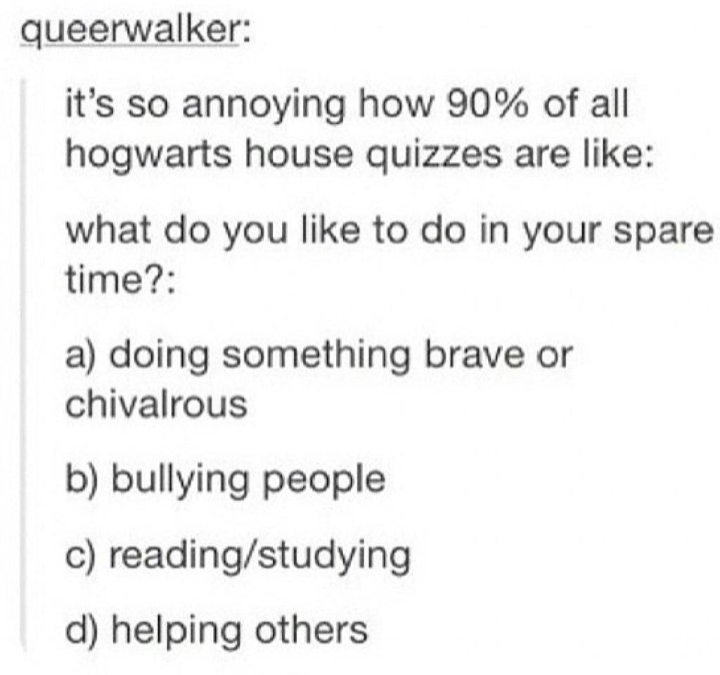 Hogwarts Houses Tumblr