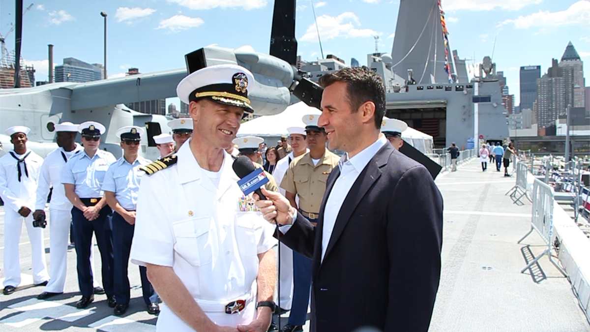 Captain Michael D. Patterson joins jbmlb on USS San Antonio for a ...