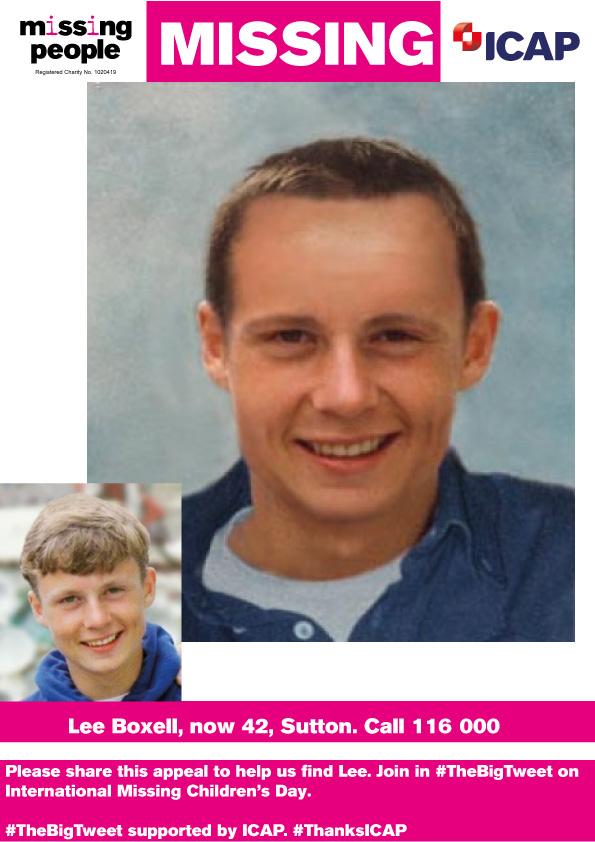 Lee was 15 when he went missing from Sutton in 1988 TheBigTweet ...