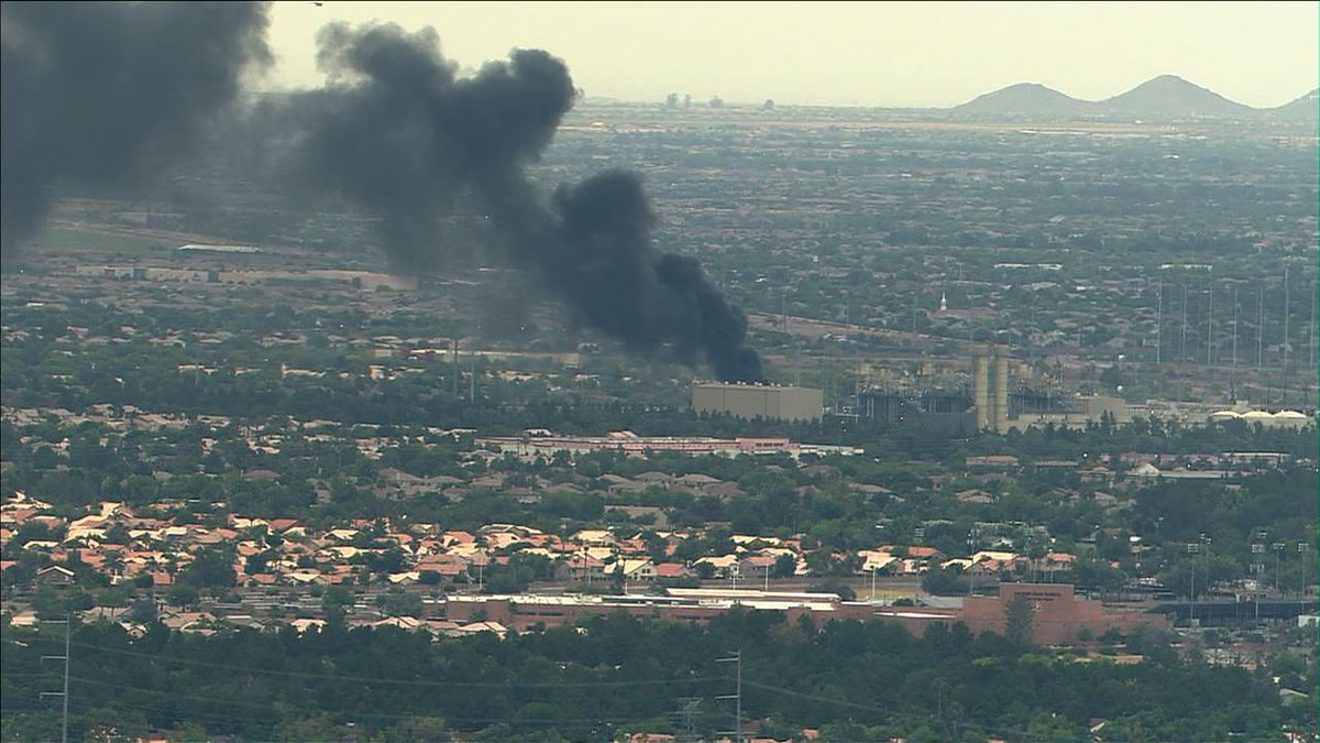 LIVE VIDEO: Air15 over transformer fire at SRP plant in Gilbert ...
