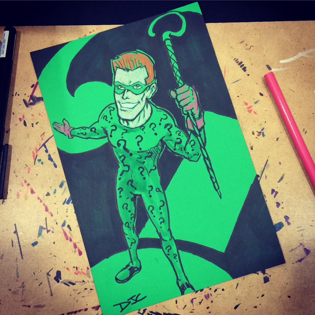 Jim Carrey The Riddler Drawing