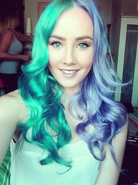 Forget rainbow hair — it's all about half-and-half hair color ...