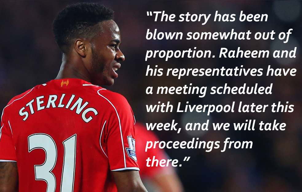 Raheem Sterling's Agent, Aidy Ward, on Talksport this morning: "The ...