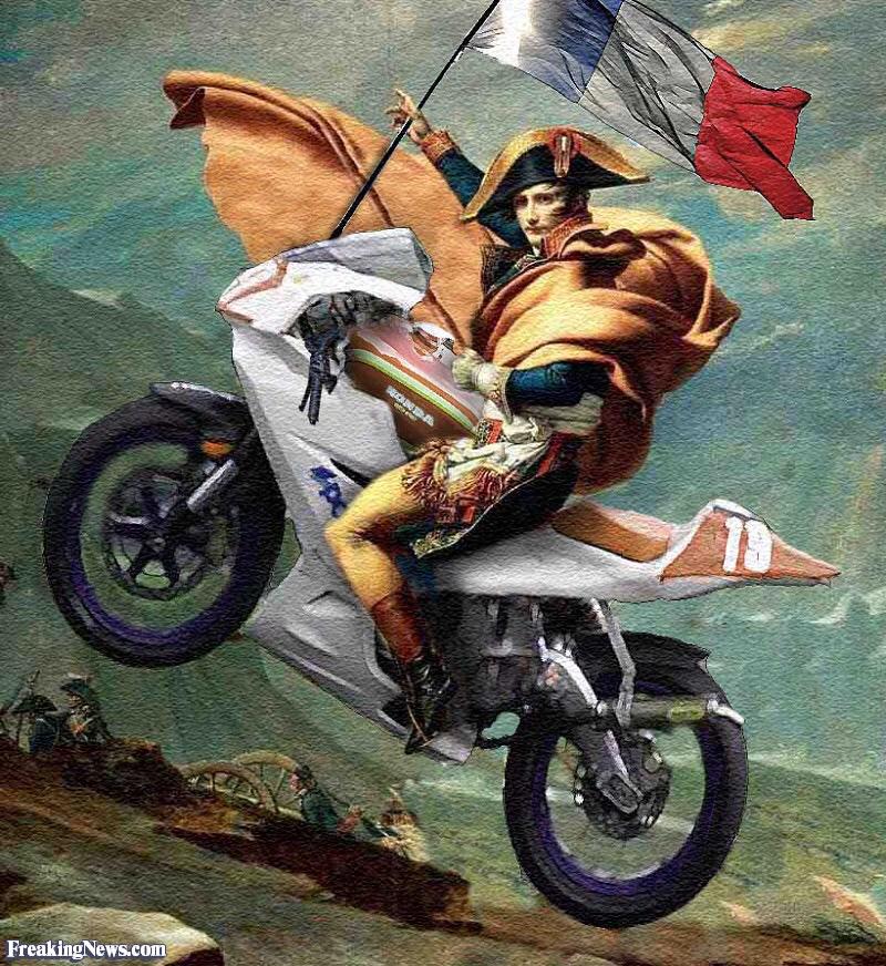 Napoleon On Motorcycle