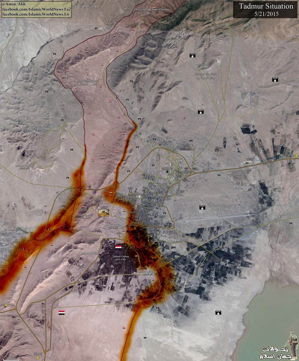 Tadmur map updated, SAA retreat to the outskirts & ancient sites, some ...