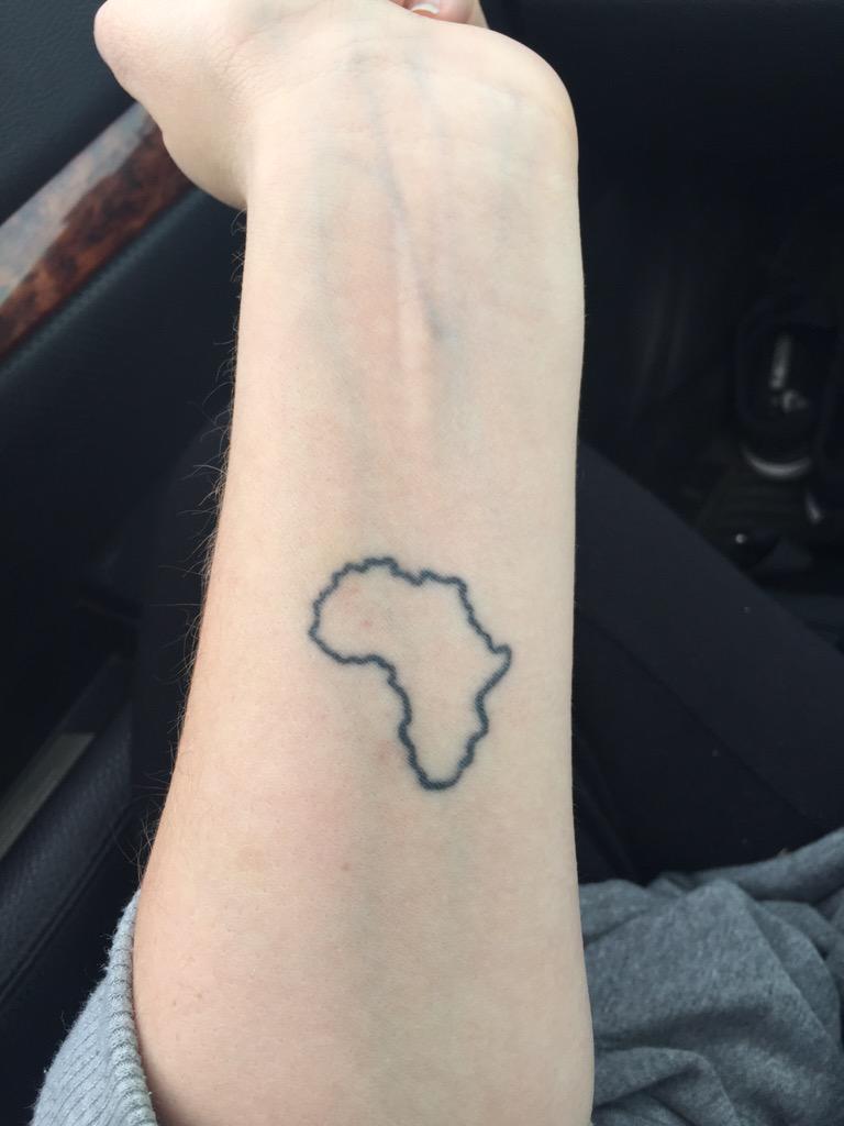 African Continent Map Tattoos