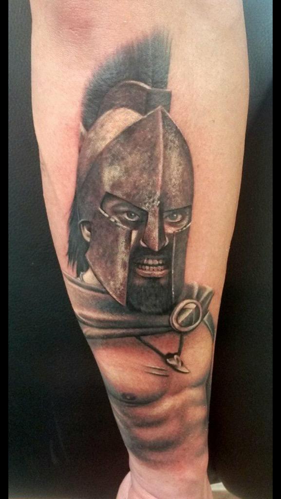 300 Helmet Tattoo