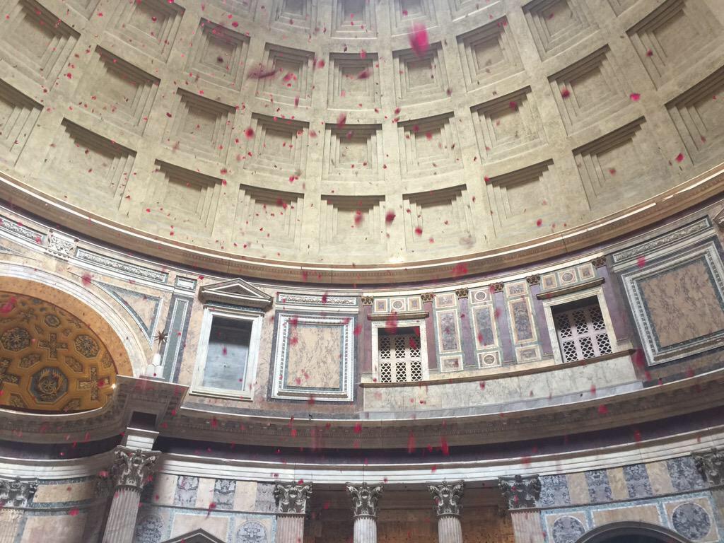 When Rome's Pantheon rains rose petals ~ via moscerina bbclocalite ...
