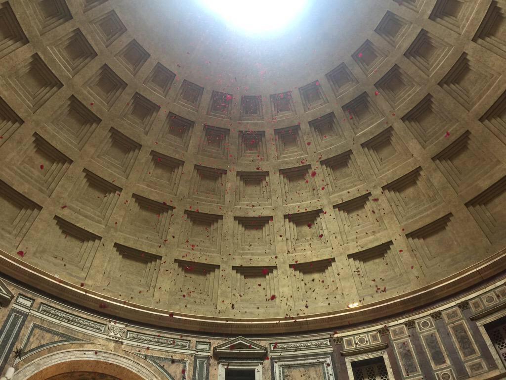 When Rome's Pantheon rains rose petals ~ via moscerina bbclocalite ...