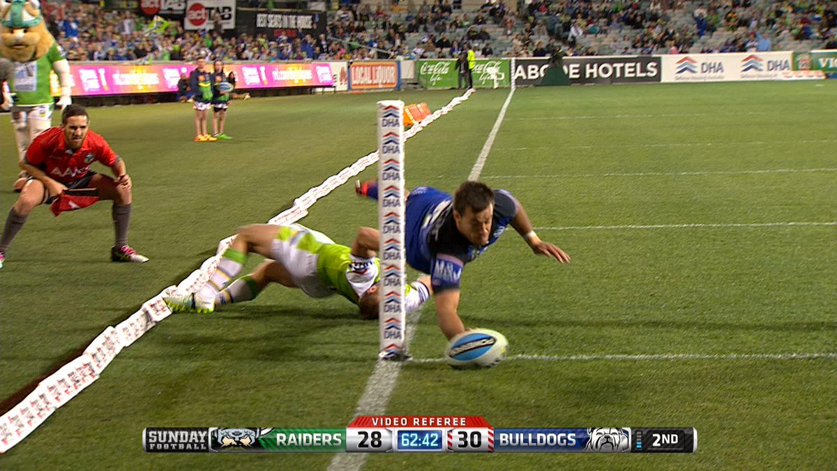 .NRL_Bulldogs winger Corey Thompson scores the 80,000th try in ...