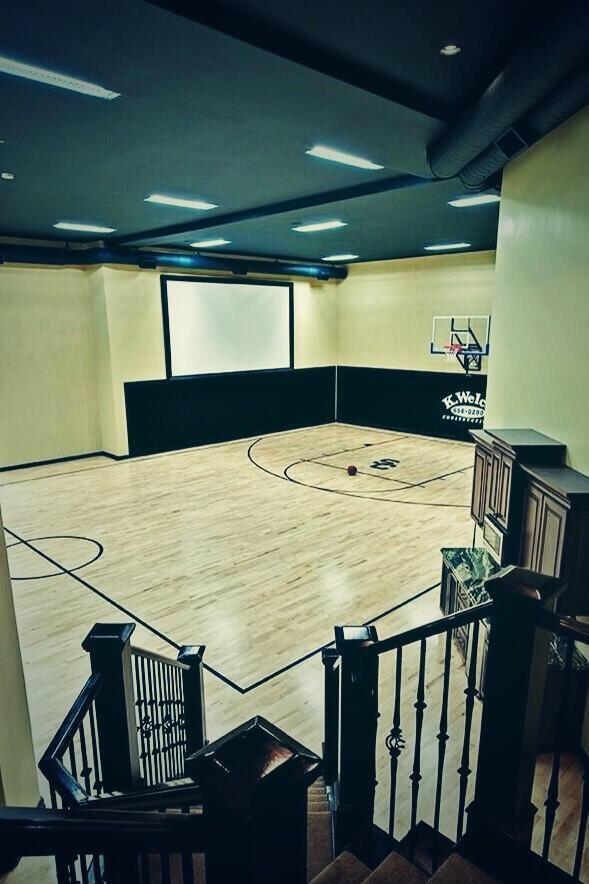 Basement Basketball Court If You Have Active Kids, This Is An Awesome