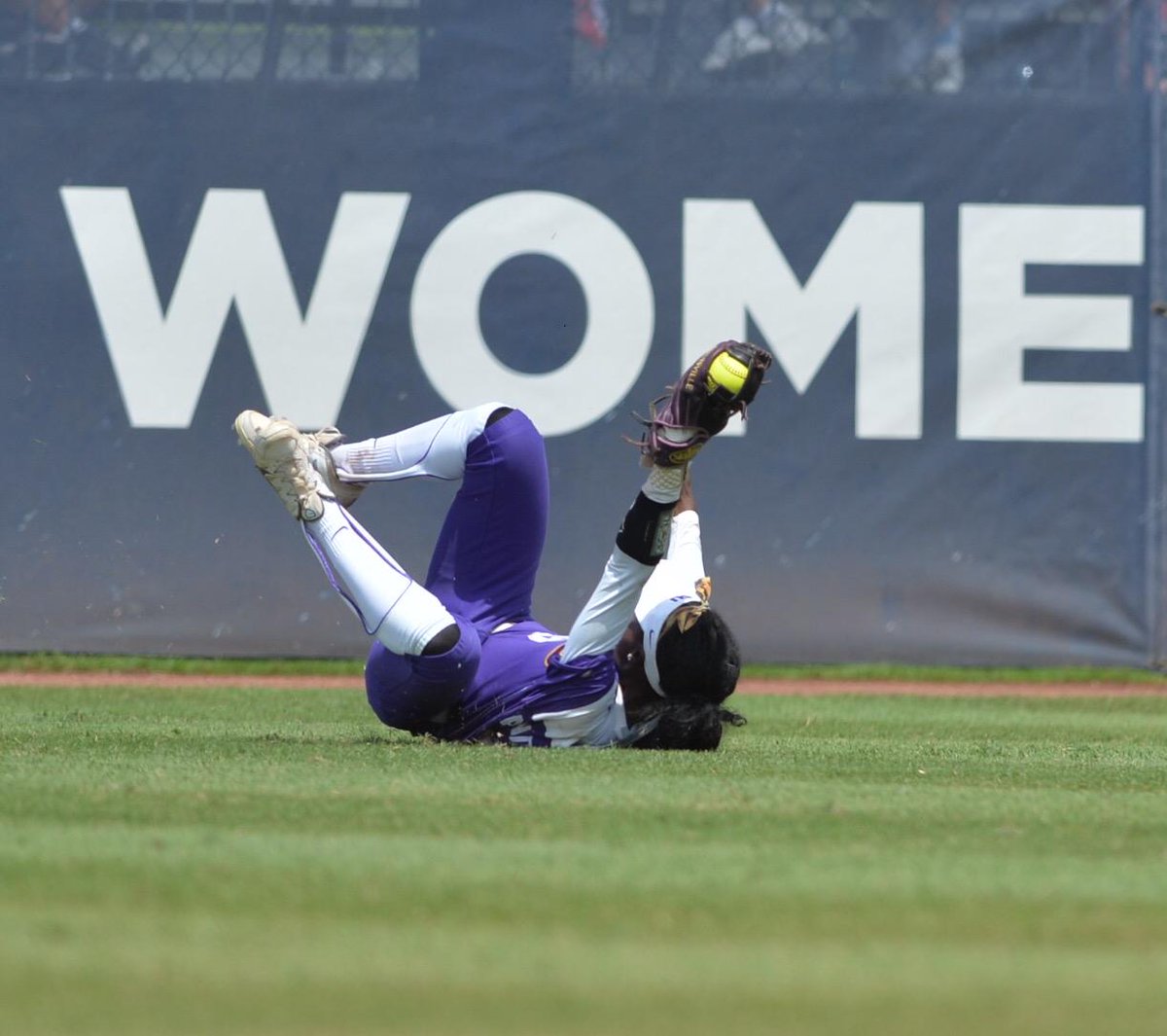 Softball Players Diving