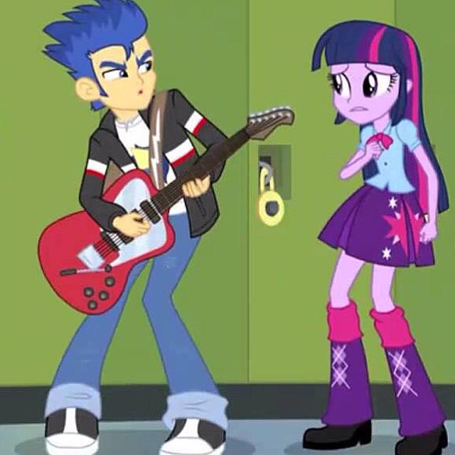 Twilight Sparkle And Flash Sentry Rainbow Rocks