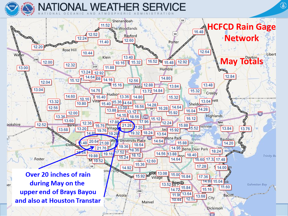 May monthly rainfall totals from HCOEM. Over 21 inches of rain over ...