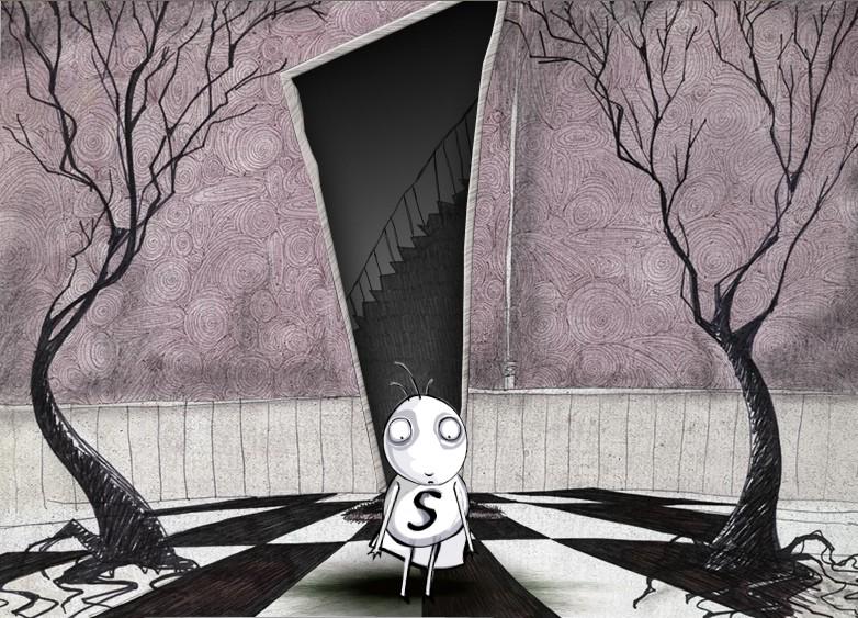 Tim Burton Tree Illustration