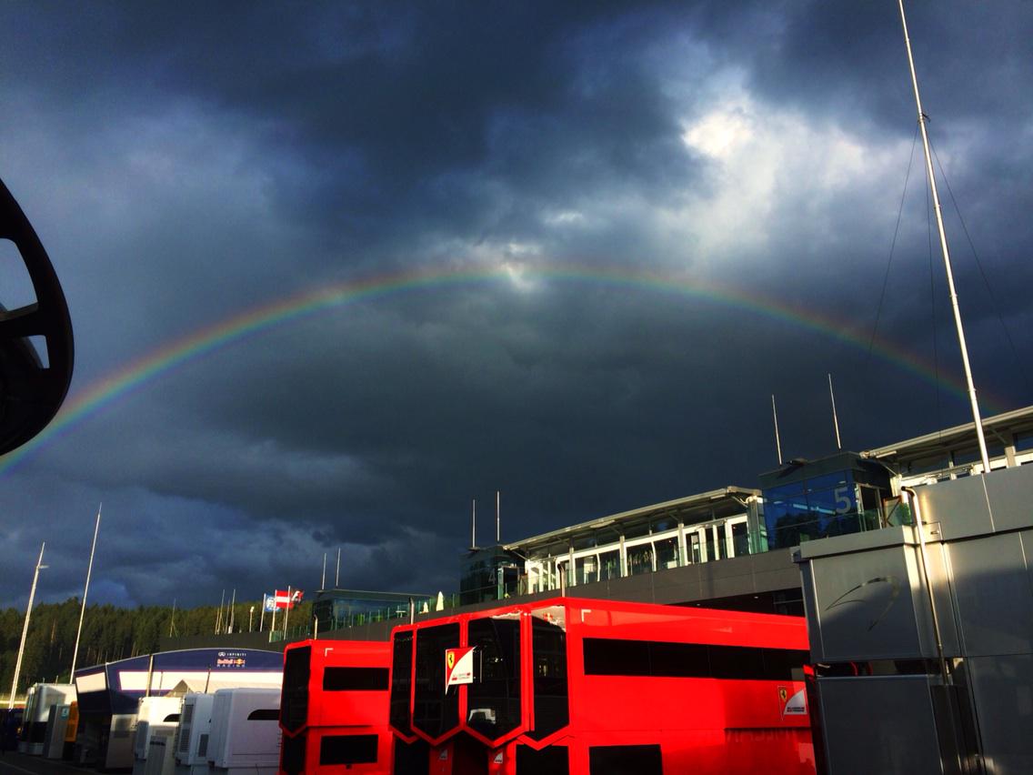 Rainbow over the Red Bull Ring : r/formula1