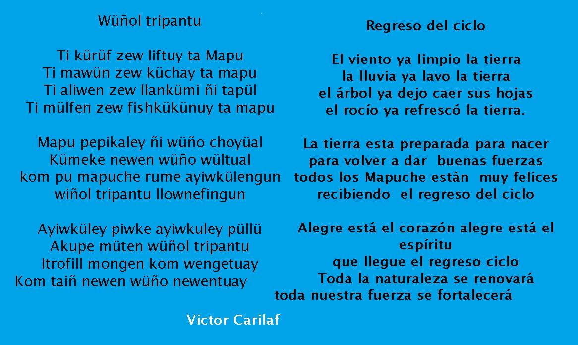 sin cable cable Seleccione poema mapuche de amor collar Engañoso Comenzar