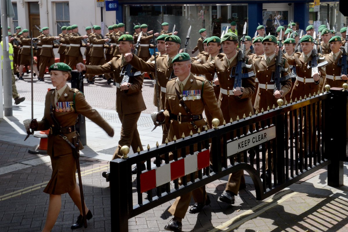 Officers, soldiers and veterans of the intelligence corps marched ...