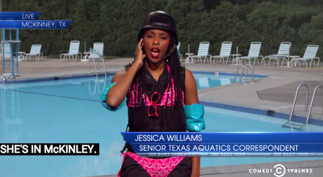 Jessica Williams reports on the Mckinney pool party in full body armor ...