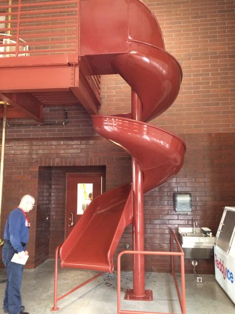 Inside Fire Station Pole