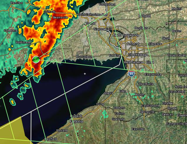 Current look at WGRZ doppler radar with storm track. Storms approaching ...