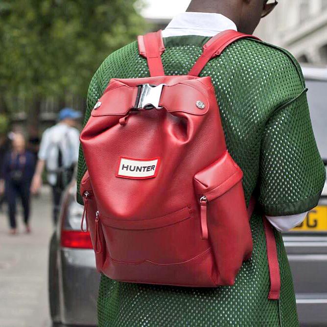 Hunter Original Top Clip Leather Backpack Photo: Spotted at #LCM, our ...