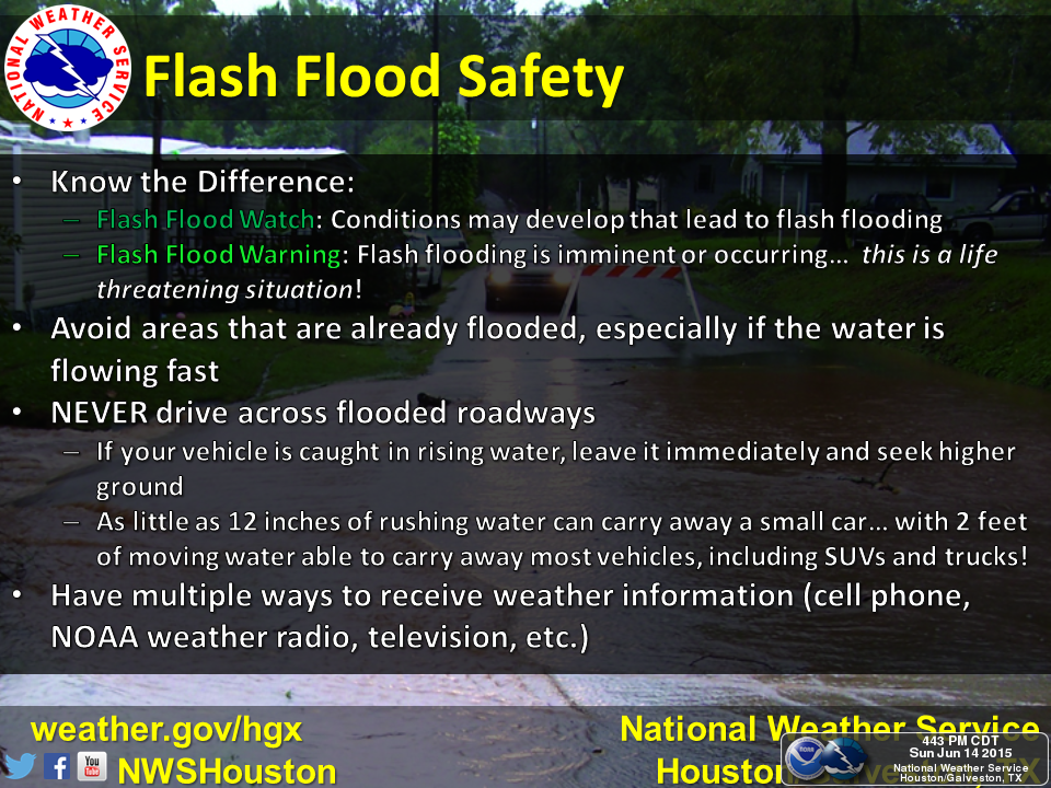 Here is some Flash Flood Safety info for our upcoming potential heavy ...