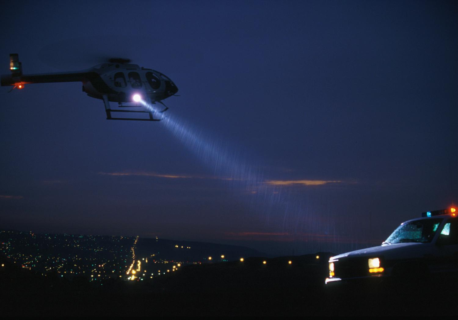 Police Helicopter At Night