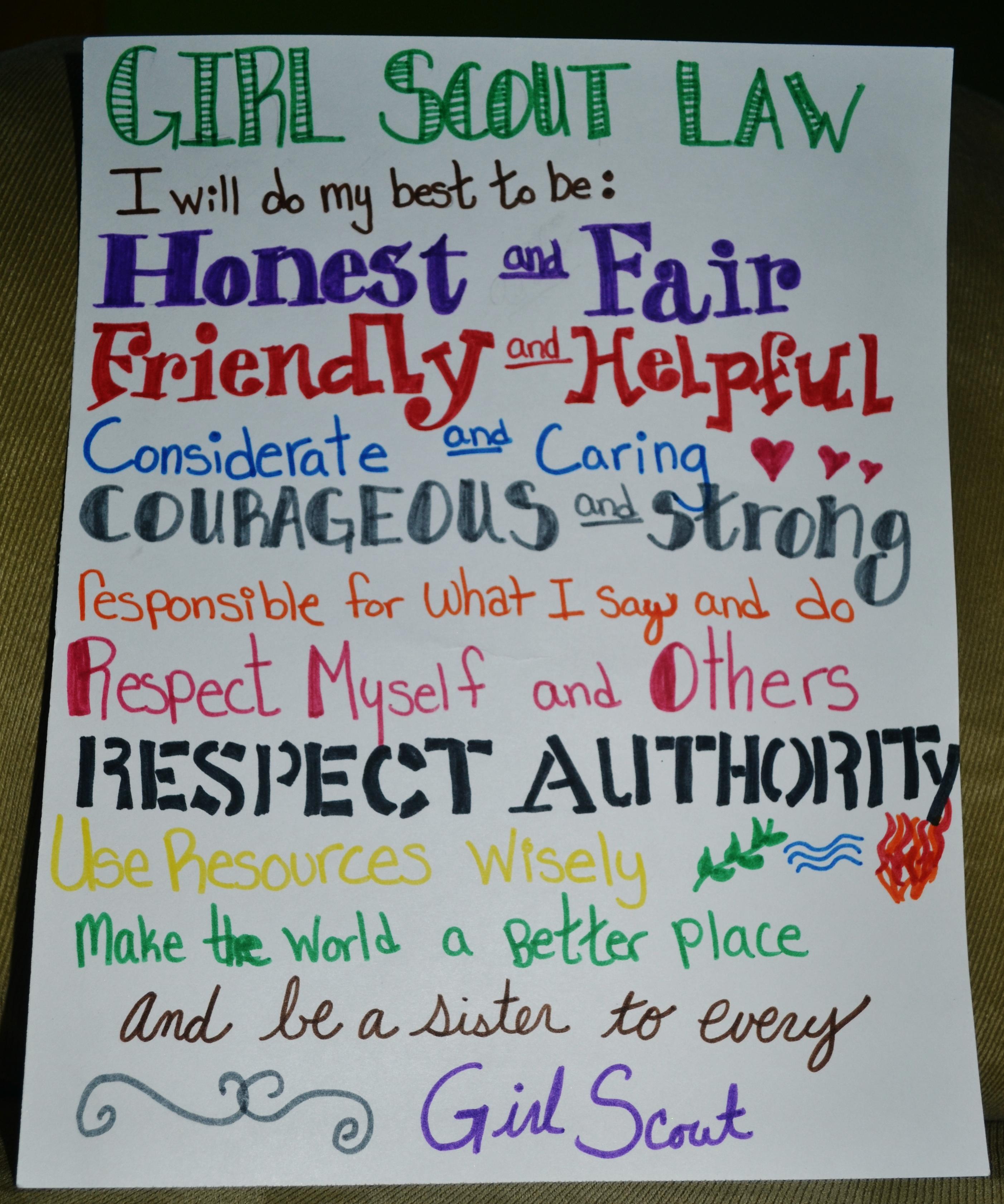 Girl Scout Promise Poster