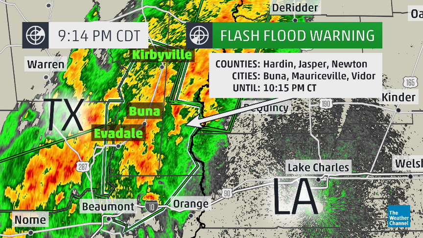 BREAKING: Flash flood EMERGENCY for southern Jasper County in SE Texas ...