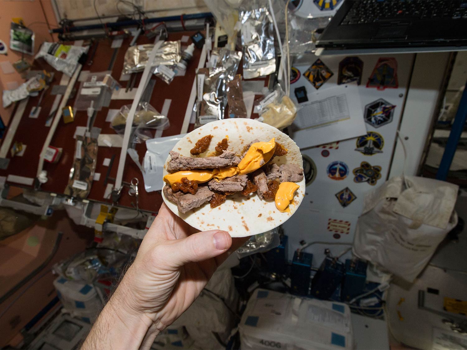 Astronauts Eating Lunch