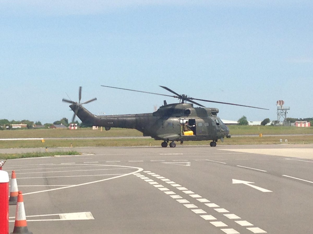 RAF Puma lands in Guernsey | Channel - ITV News