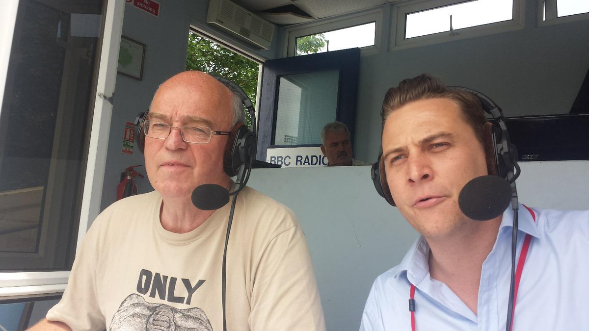 Adam collins and pat murphy talking cricket at chelmsford day two on ...