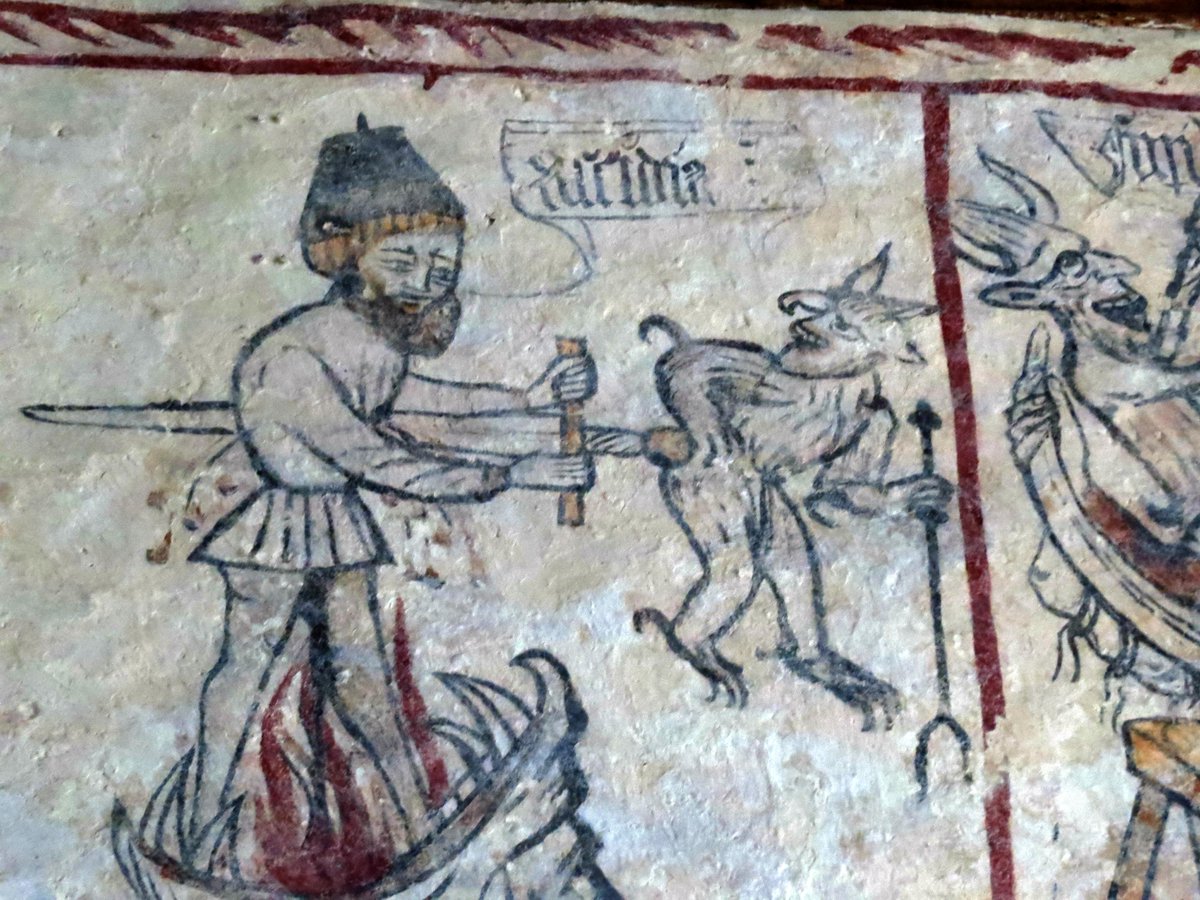 Medieval wall paintings at St. Cadoc's Church, Llancarfan: 1/7/15. # ...