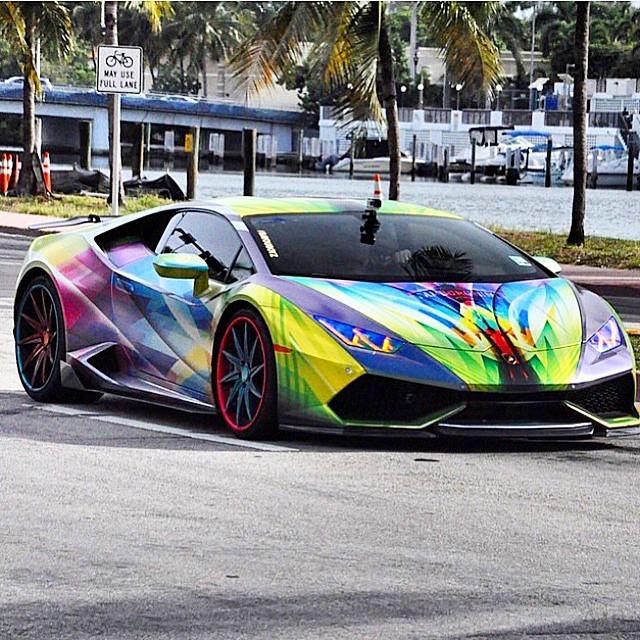Rainbow Lamborghini Aventador