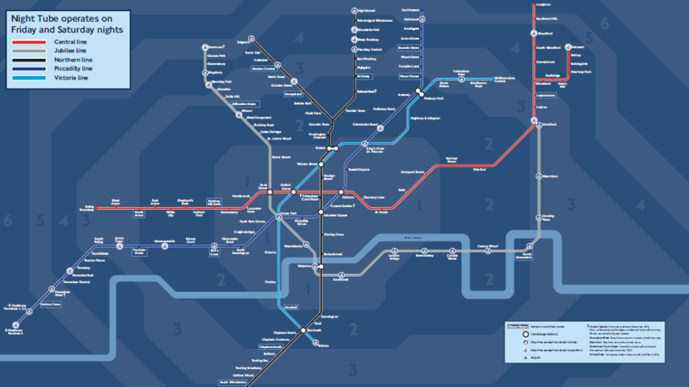 London Underground's Night Tube map revealed | Sky News | Scoopnest