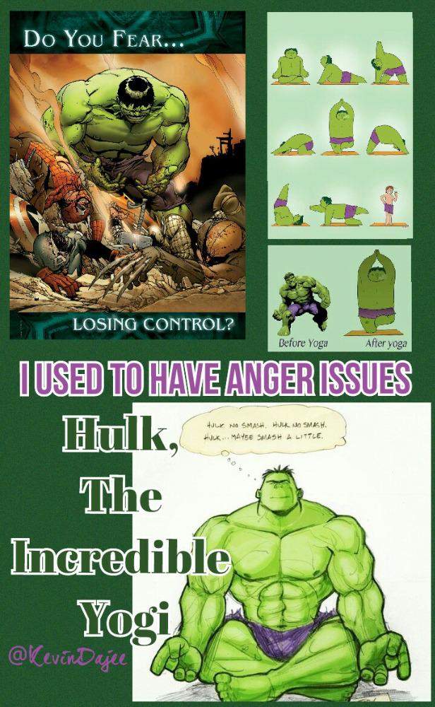 The Incredible Hulk Meditating