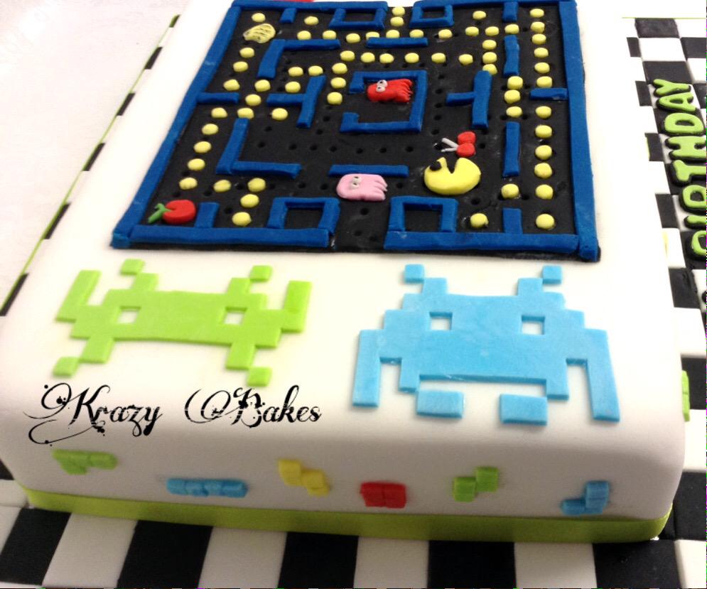 Space Invaders Birthday Cake Alien Invasion Cake