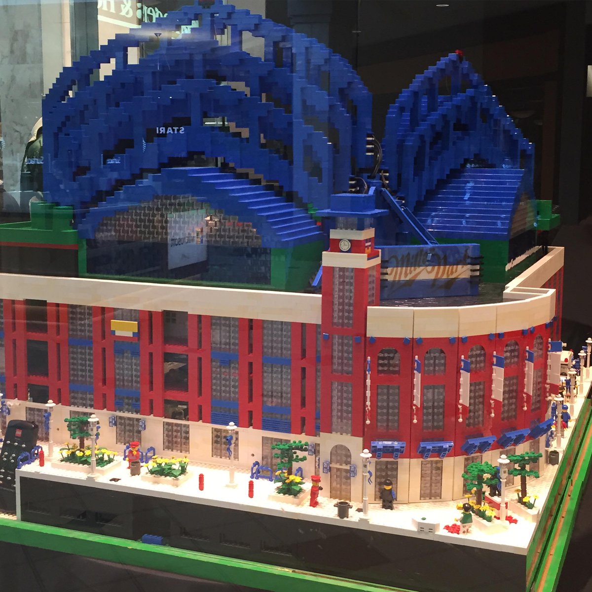 A replica of Miller Park made out of LEGOs is on display at ...