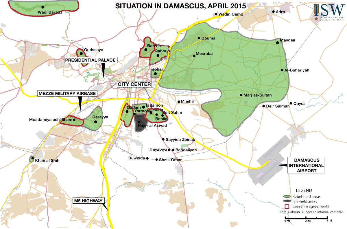Syria'n Army cuts the Islamists main supply route to the West Ghouta in ...