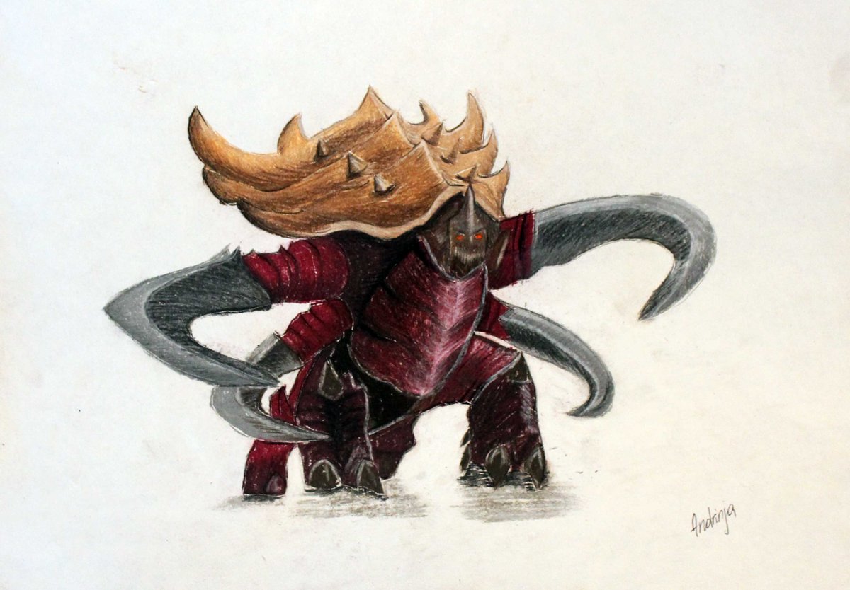 My oil pastel drawing of an ultralisk : r/starcraft