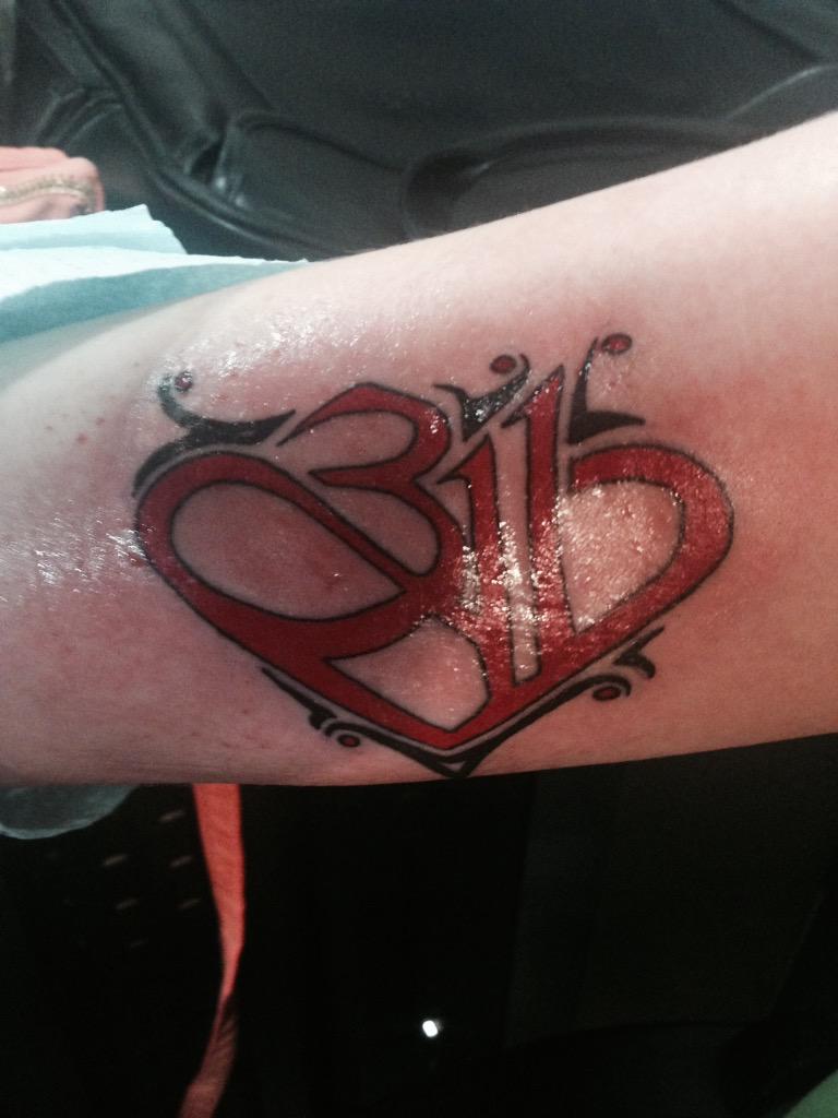 Letter B Heart Tattoo