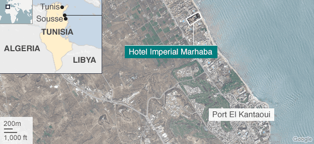 MAP: At least 27 killed in attack on beach near Imperial Marhaba hotel ...