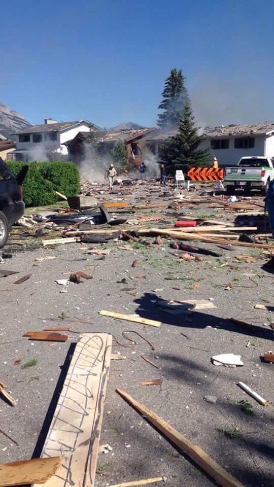 A house blew up in Canmore at about 5 pm today : r/Calgary