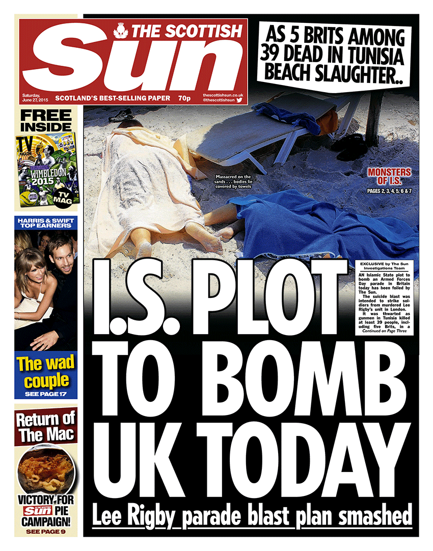 Here's a look at today's front page scotpapers | The Scottish Sun ...